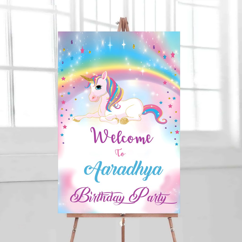 Unikorn birthday board – Chameli Gifts